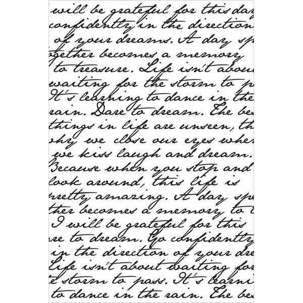 Kaisercraft acrylic background script stamp (15 x 10cm) – My Scrapbook Room